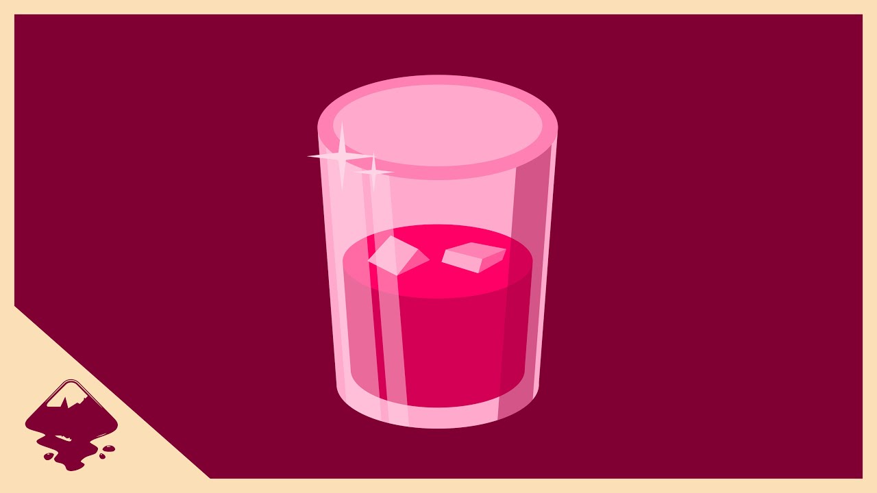 Pink Drink | Strawberry Juice | Inkscape Speedart - YouTube