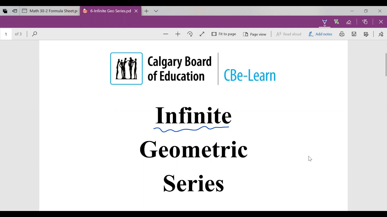 6 - Infinite Geo Series - YouTube
