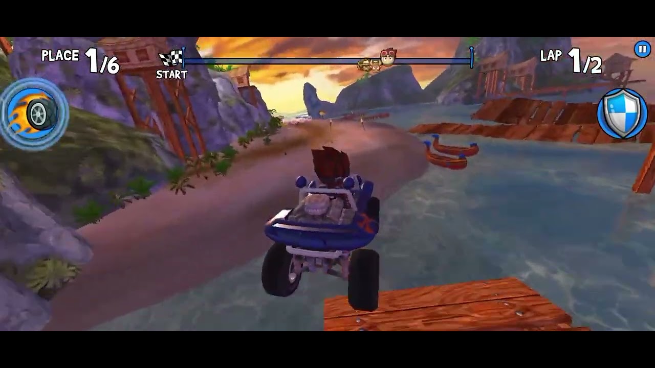 All the shortcuts of Paradise Beach in Beach Buggy Racing - YouTube