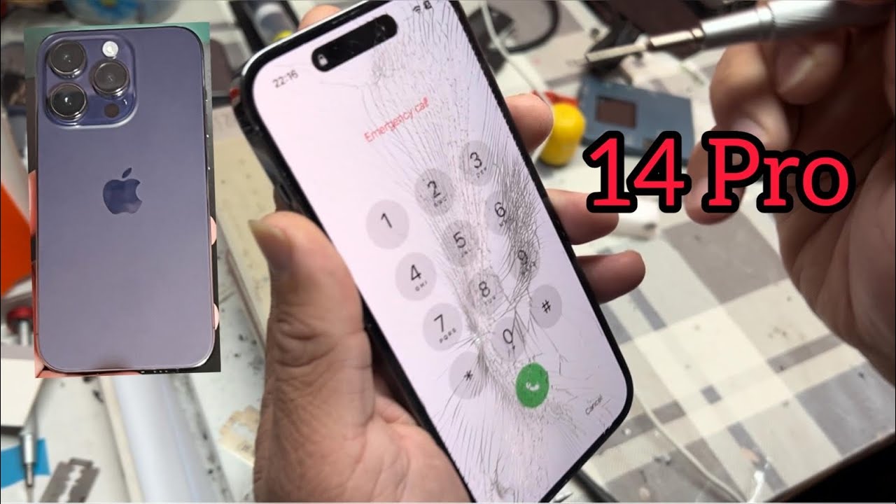 How To Repair iPhone 14 Pro Front Screen | 14 Pro Broken Screen ...