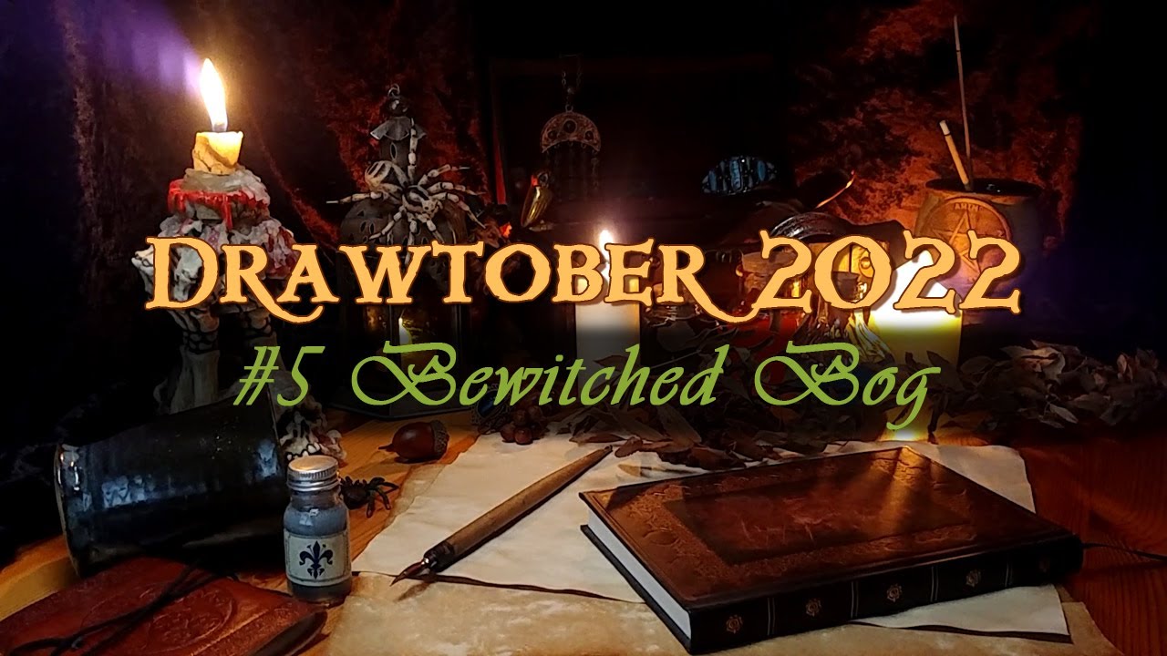 "Bewitched Bog" Ink and Watercolor painting - Drawtober 2022 - YouTube