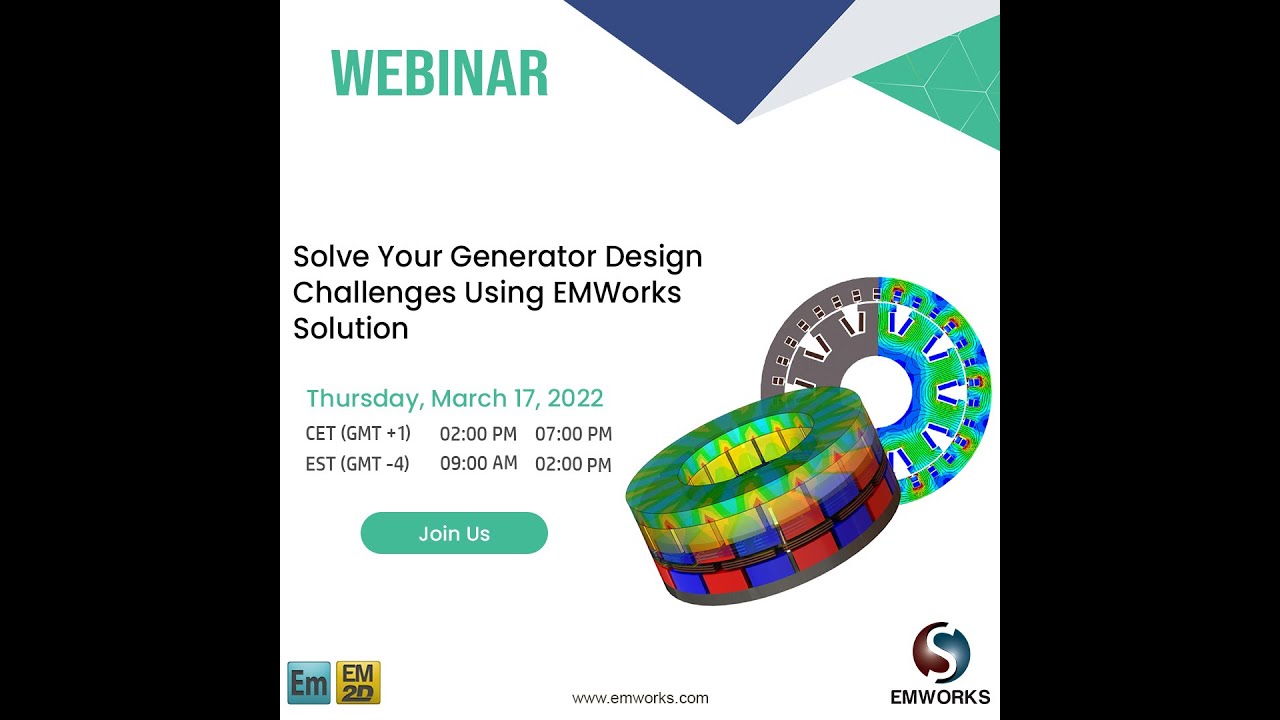 Solve Your Generator Design Challenges Using EMWorks Solution - YouTube