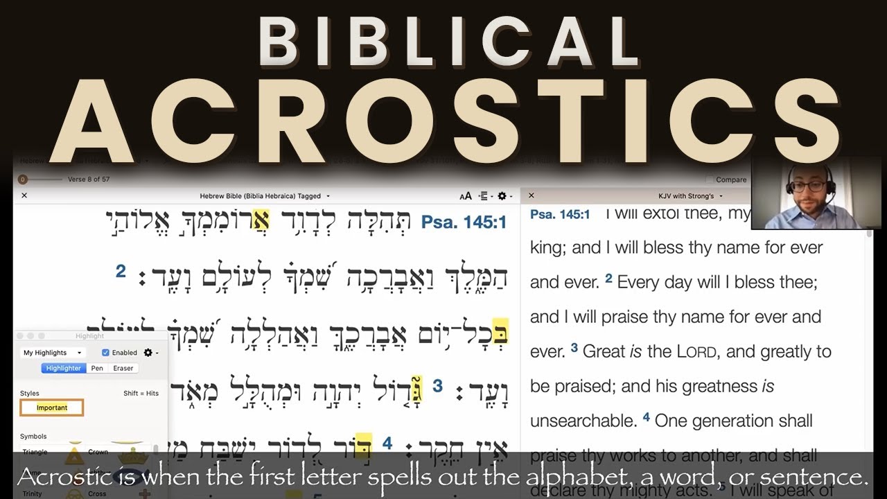 Biblical Acrostics - YouTube