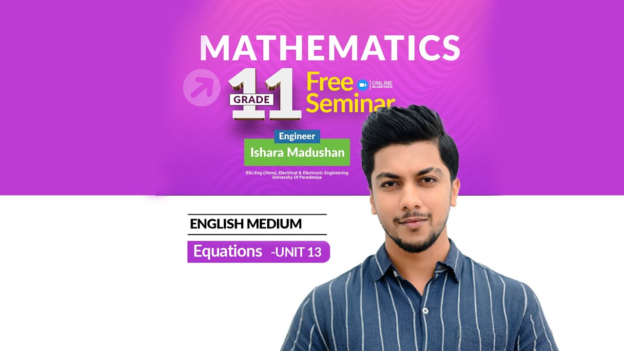 Grade 11 English Medium | Unit 13 | Equations | Maths Online Classes for Grade 11 English Medium ...