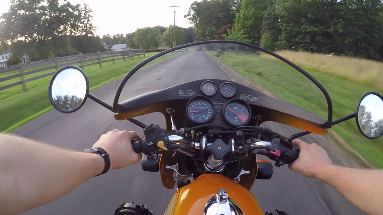 BMW R90S Daytona Orange Riding Video - YouTube