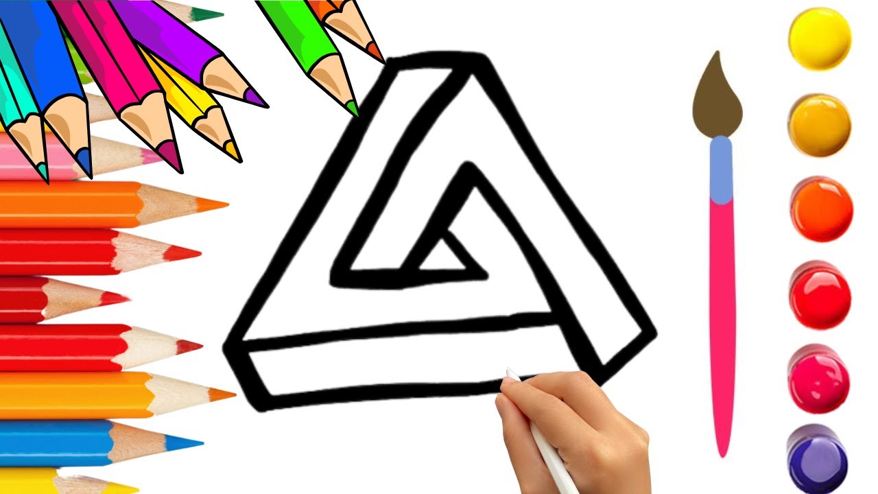 How To Draw cute triangle magic Drawing, Painting & Coloring For Kids ...