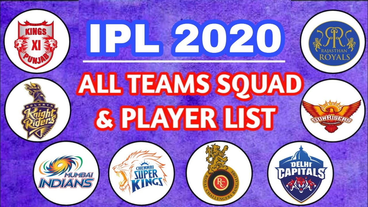 IPL 2020 : ALL TEAMS SQUAD & PLAYER LIST FOR IPL 2020 - YouTube
