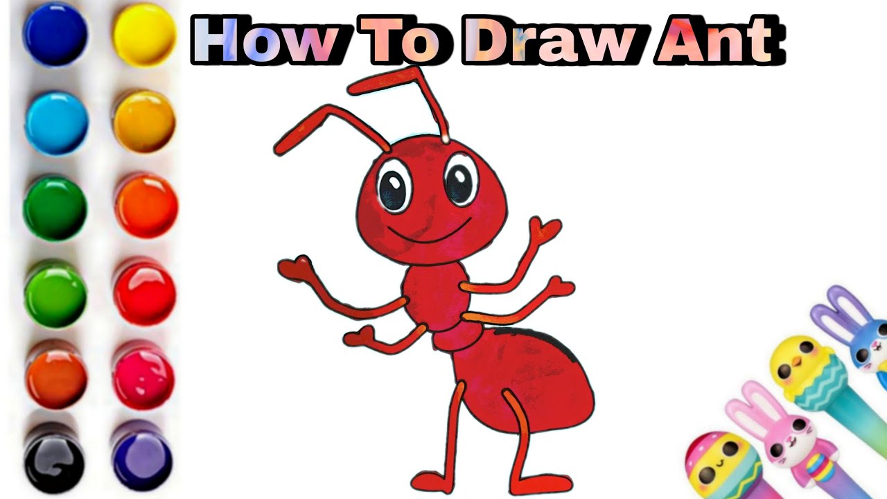 How To Draw Cute Ant For Kids #drawing #ants - YouTube