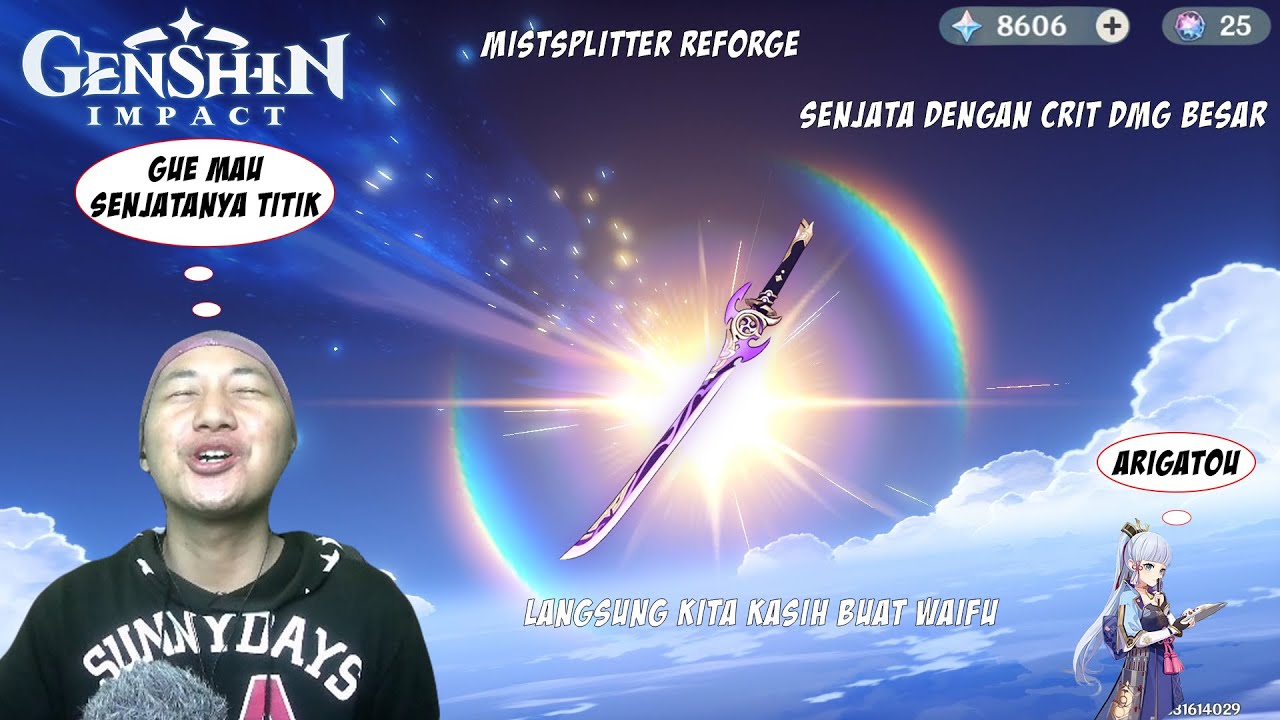 Gacha Senjatanya Ayaka (Mistsplitter Reforge) || Genshin Impact - YouTube