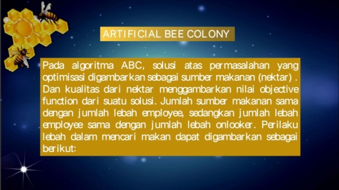 ALGORITMA ARTIFICIAL BEE COLONY (ABC) - YouTube