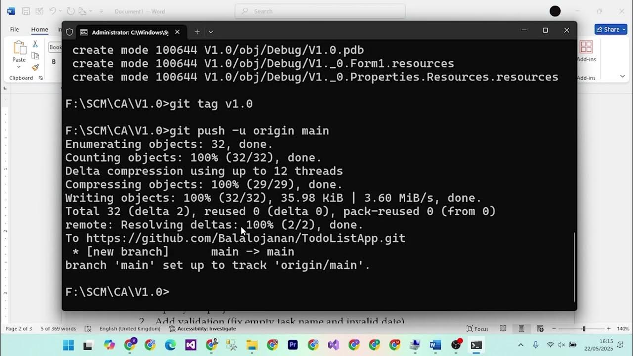Git & GitHub Full Workflow for Beginners | Push Projects with Tags (v1.0, v1.1, v2.0) - YouTube