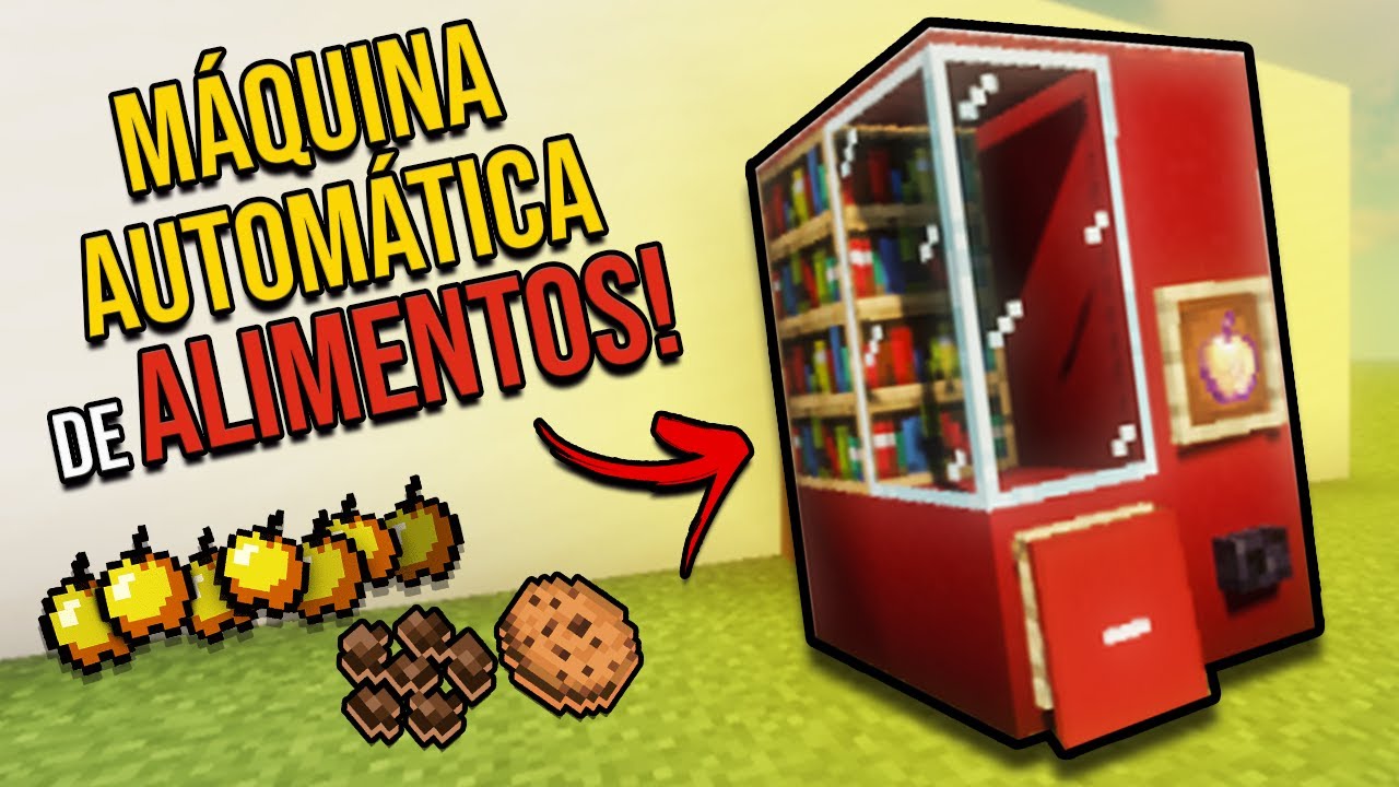 MINECRAFT - COMO FAZER UMA MÁQUINA AUTOMÁTICA DE ALIMENTOS! - YouTube