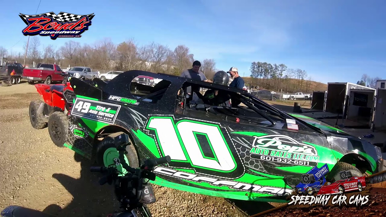 #10 Tony Coffman - Mini Stock - Heat & Feature - 2-2-20 Boyds Speedway ...