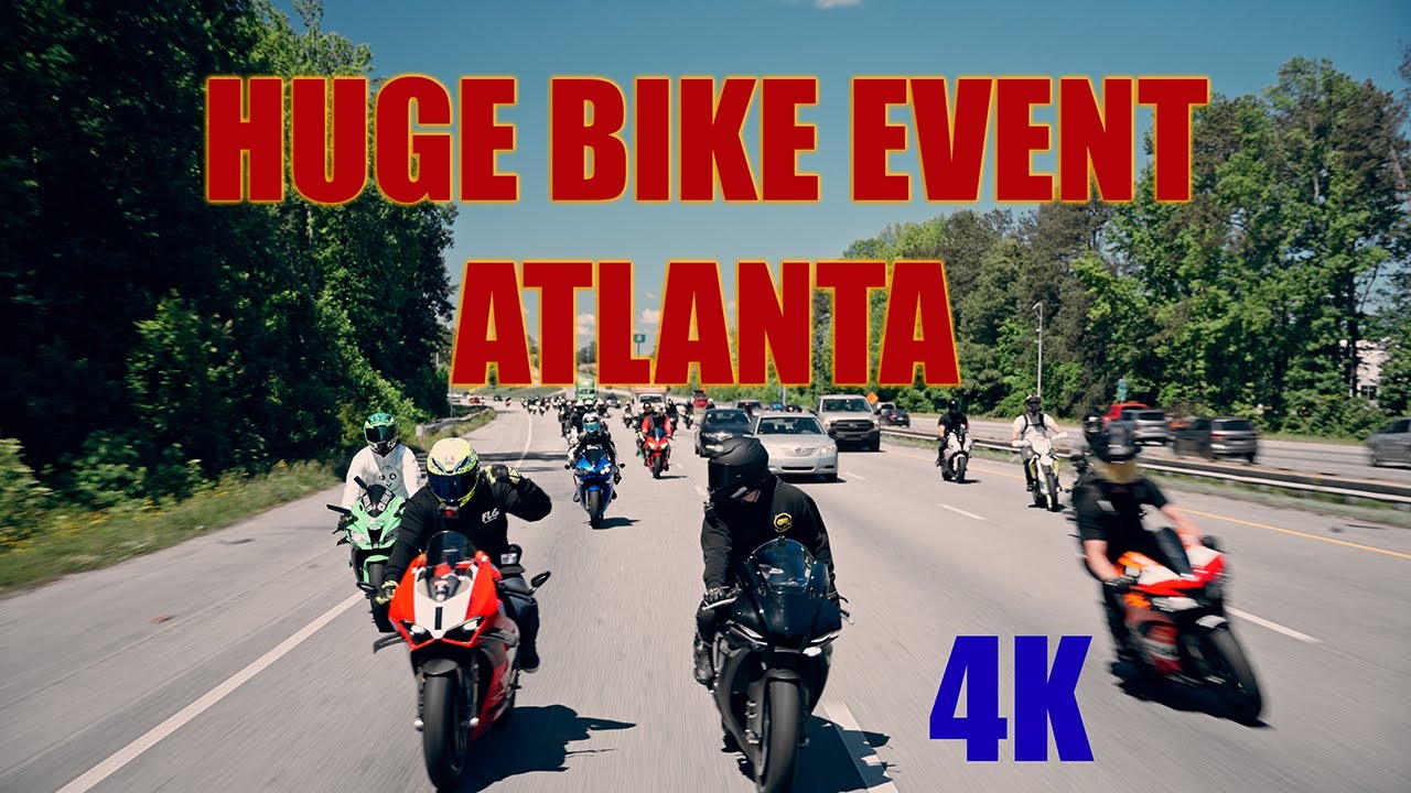 Motorcycles take over Atlanta - 4K action - YouTube