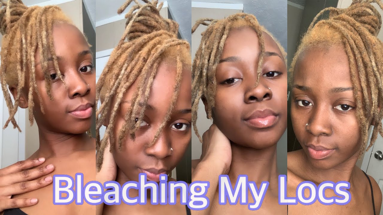Bleaching my locs.. - YouTube