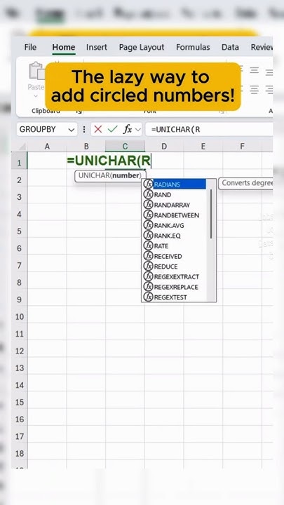 circled numbers formula in excel #excel #exceltips #exceltricks - YouTube