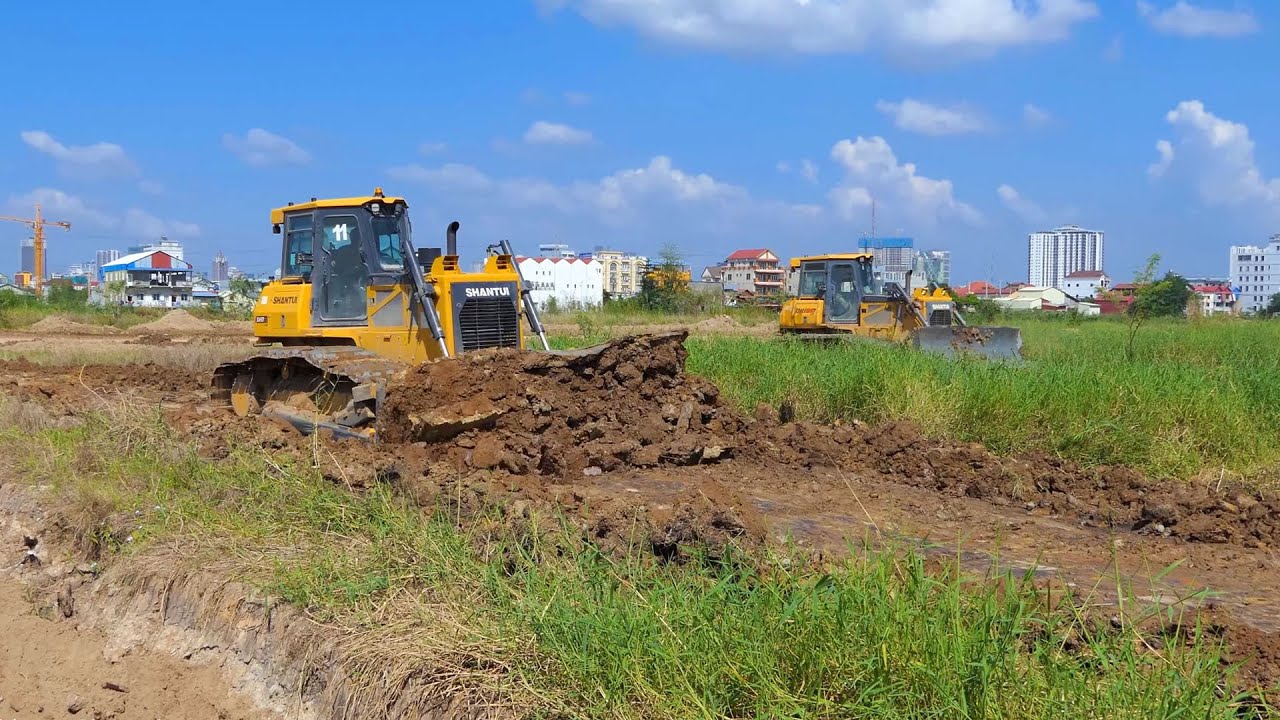 New project, Incredible!! SHANTUI DH17c2 bulldozer with high power Push ...