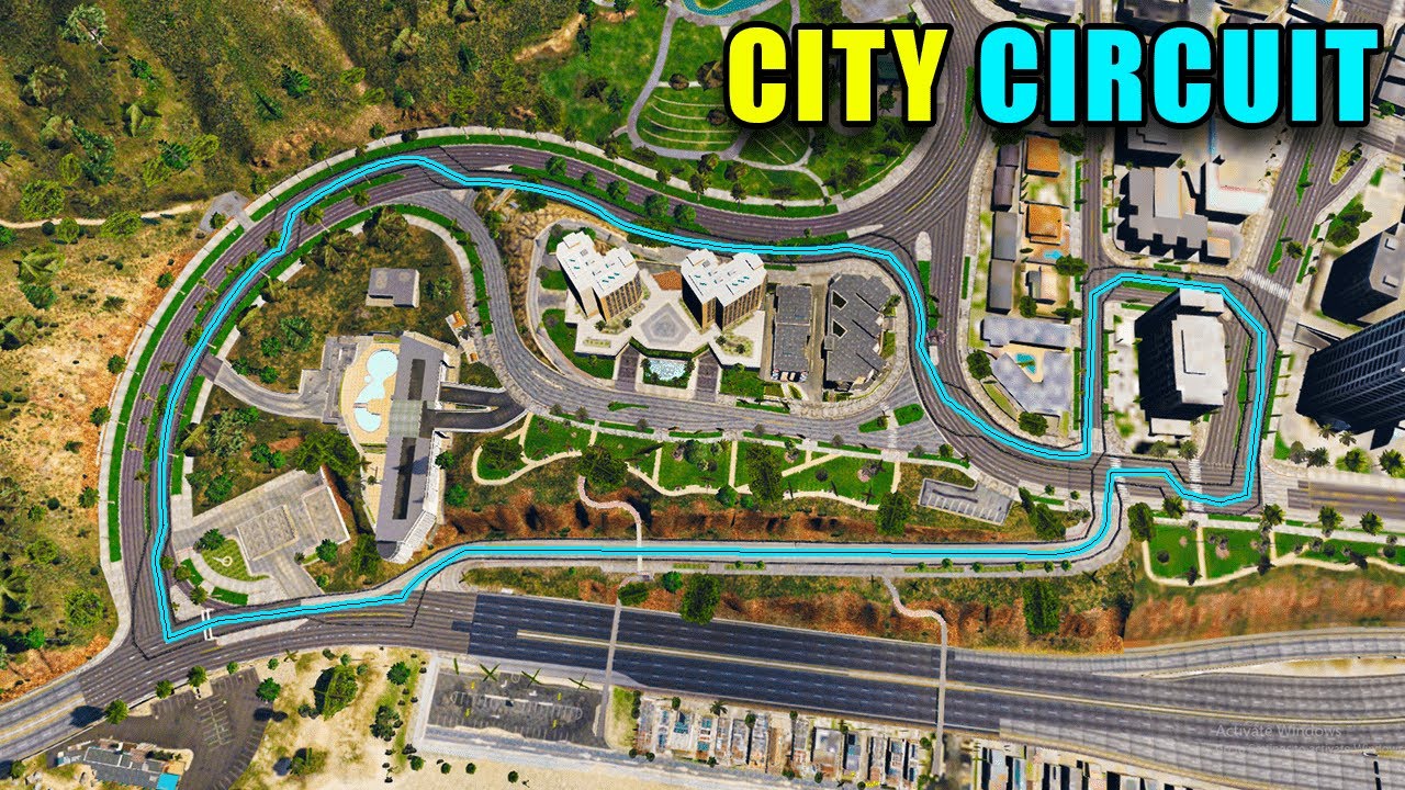 CITY CIRCUIT RACE TRACK MENYOO SCENE by 27 GameTech - YouTube