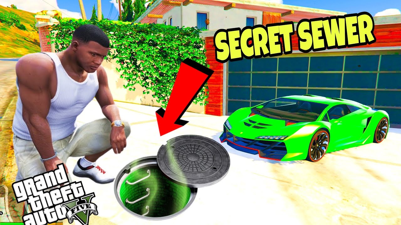 GTA 5 : Franklin Found Most Secret Sewer Under His House In GTA 5 !(GTA ...