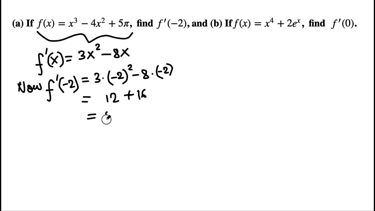Calc I: Basic derivatives examples - YouTube