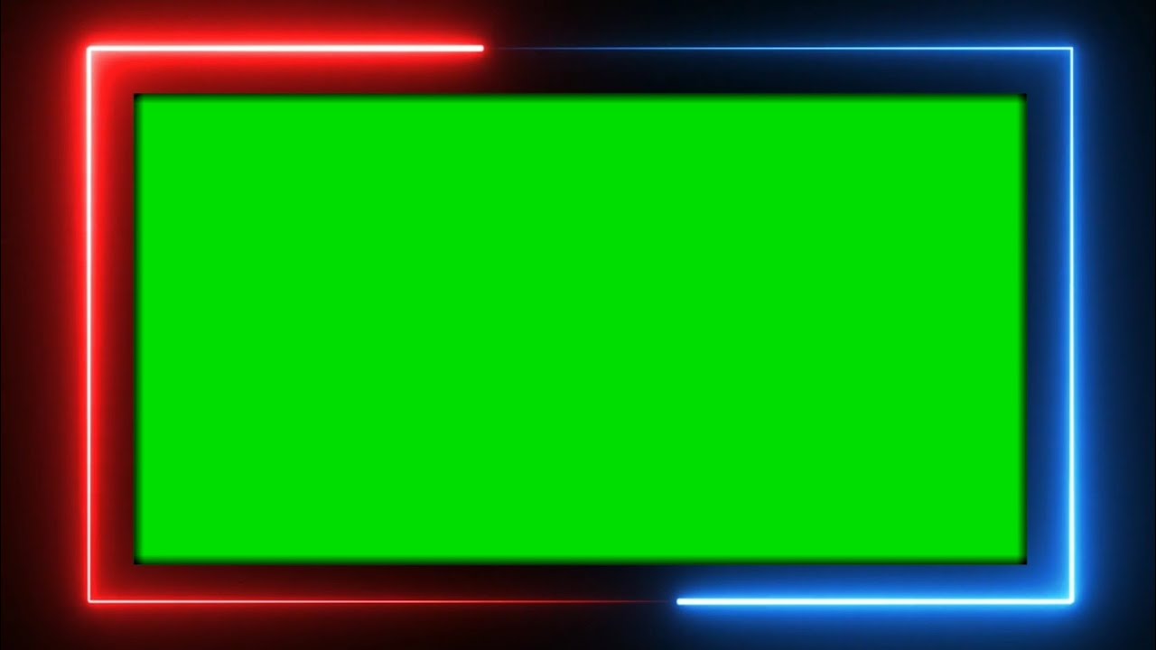 Neon Animated Frame Template Green Screen Animation Effects HD - YouTube