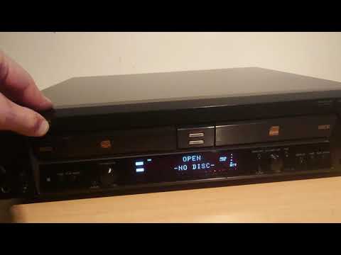 Sony RCD-W100 Twin Compact Disc Player Recorder - Demo (No sound) - YouTube