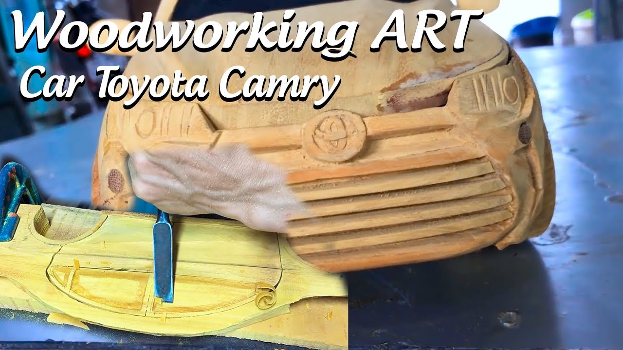 World Wood Carving - Wood carving car Toyota Camry - Woodworking Art ...