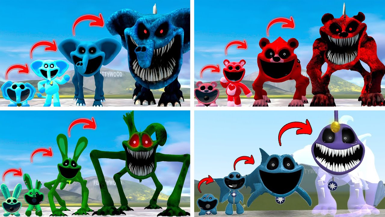 EVOLUTION OF NEW ALL CURSED SMILING CRITTERS POPPY PLAYTIME CHAPTER 4 ...