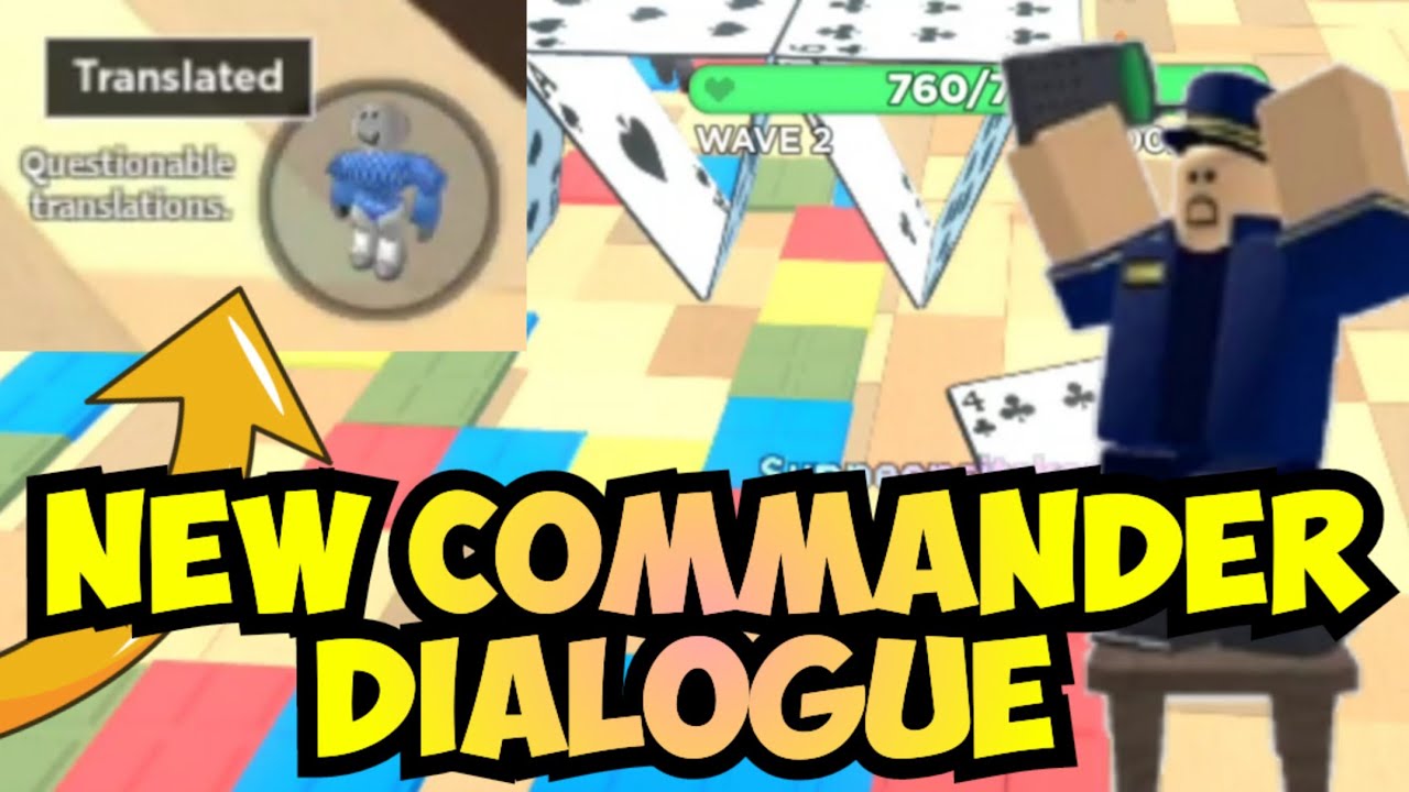 New Commander Dialogues Showcase in TDS! (April Fools Update!) (Tower ...