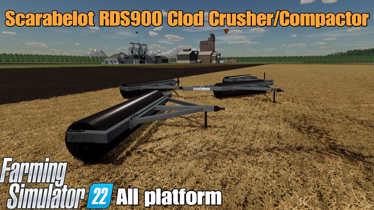 Scarabelot RDS900 Clod Crusher/Compactor / FS22 mod for all platforms ...