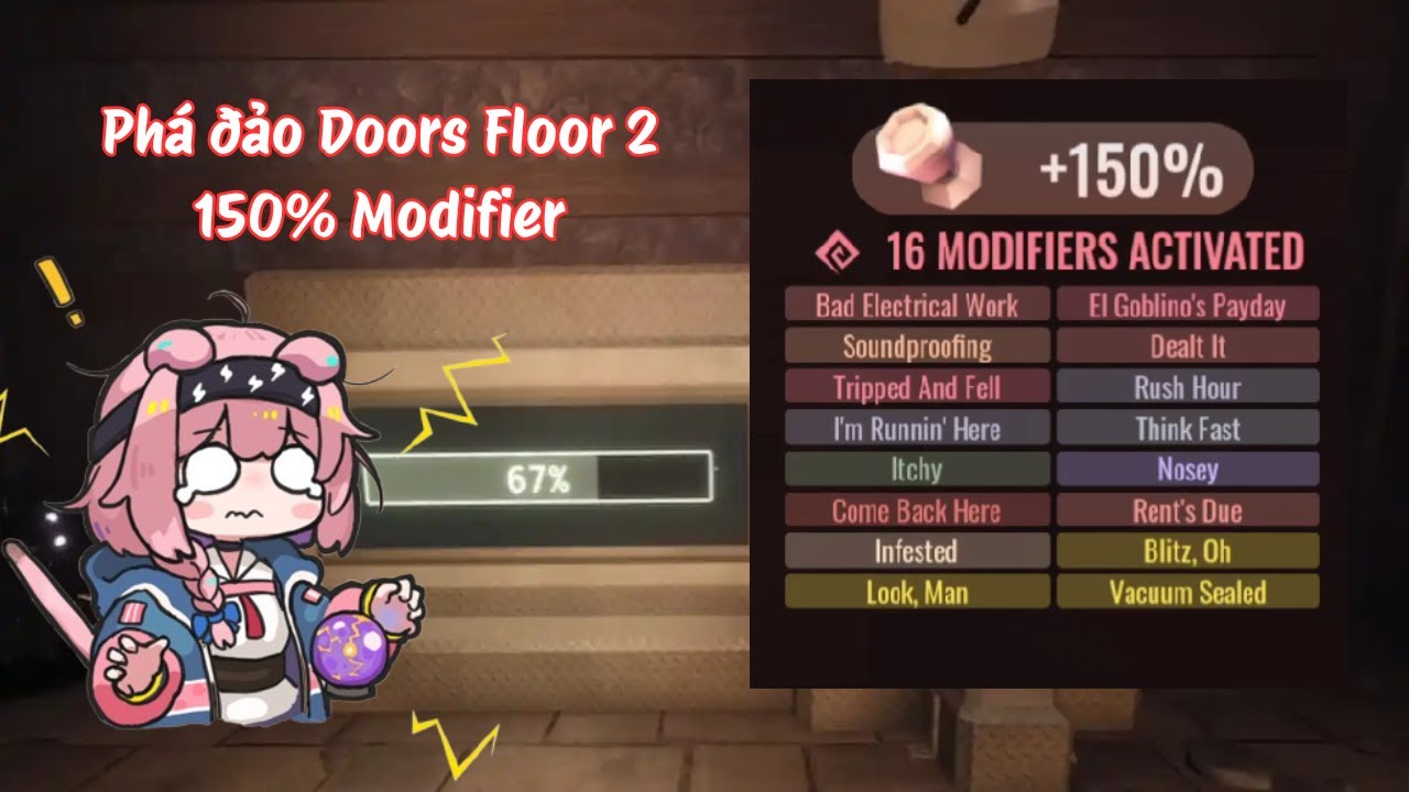 Tôi phá đảo 150% Modifier ở Doors Floor 2 - Combo Eyes + Giggle ...
