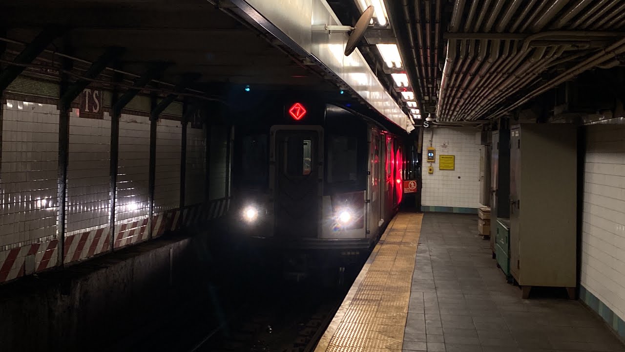 IRT Flushing Line: R188 (7) Trains at Times Square - YouTube