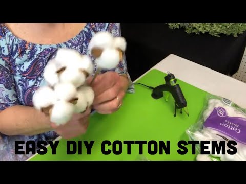 DIY Cotton Stems - How to Make Cotton Stems - YouTube