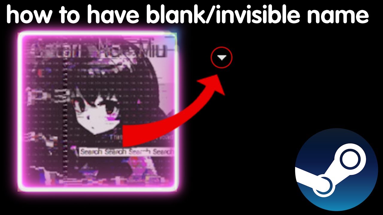 how to have a blank/invisible name on steam (working for 2024) - YouTube