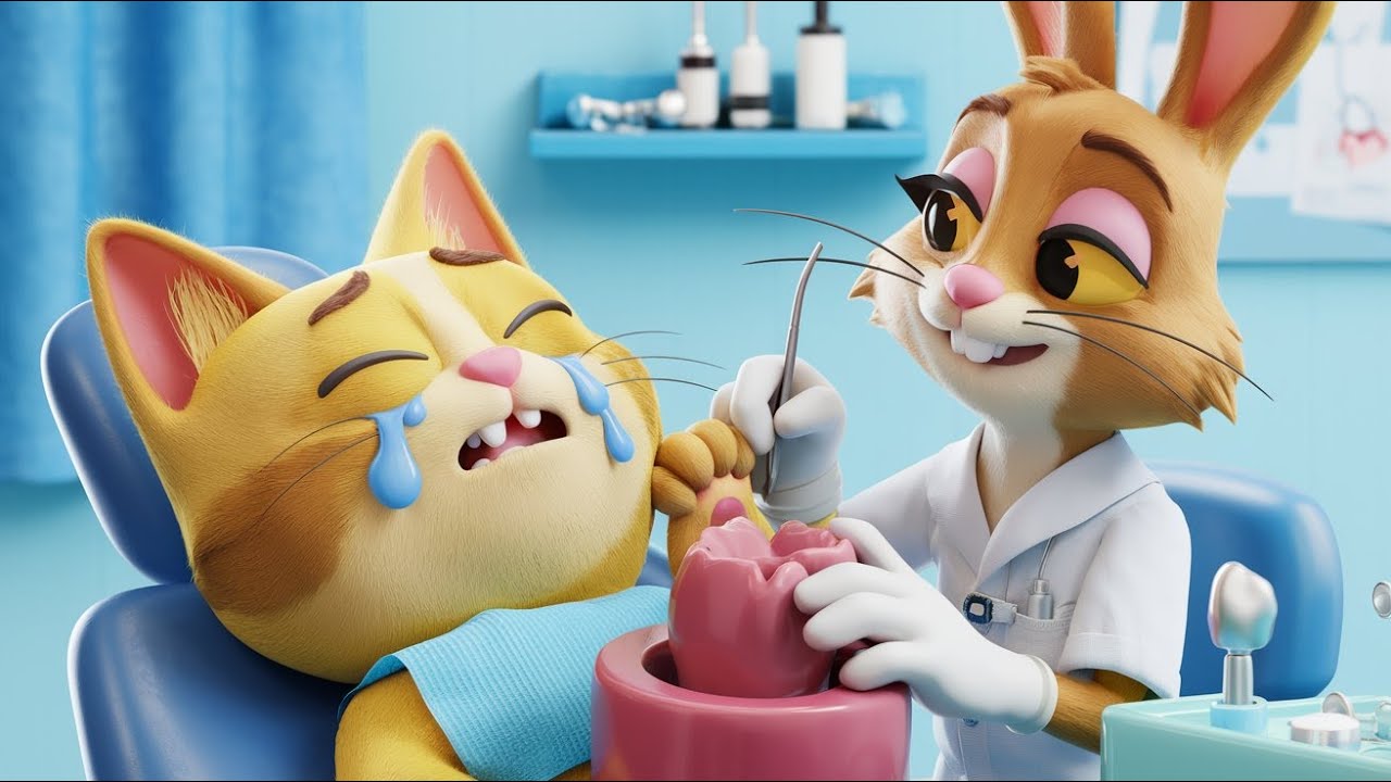 The cat has tooth decay - Nursery Rhymes & Kids Songs | Animal Learning ...