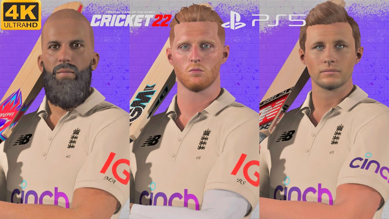 Cricket 22 PS5 Fully Licenced England Team Player Faces 4K - YouTube