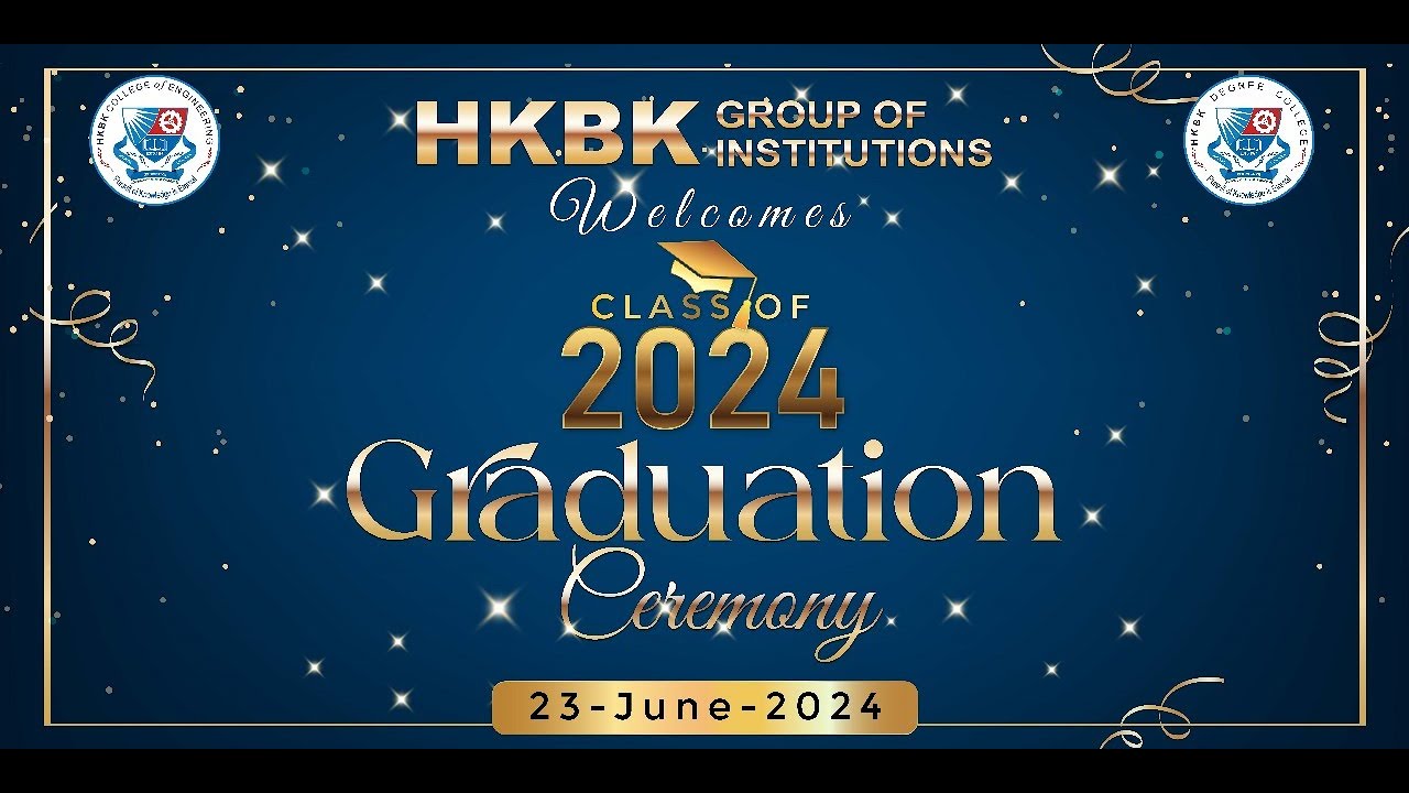 HKBK College Of Engineering Graduation Day Batch 2022-24 - YouTube