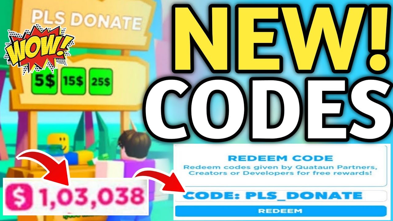 NEW ⚠️PLS DONATE CODES 2024 - ROBLOX PLS DONATE CODES 2024 - ALL ...