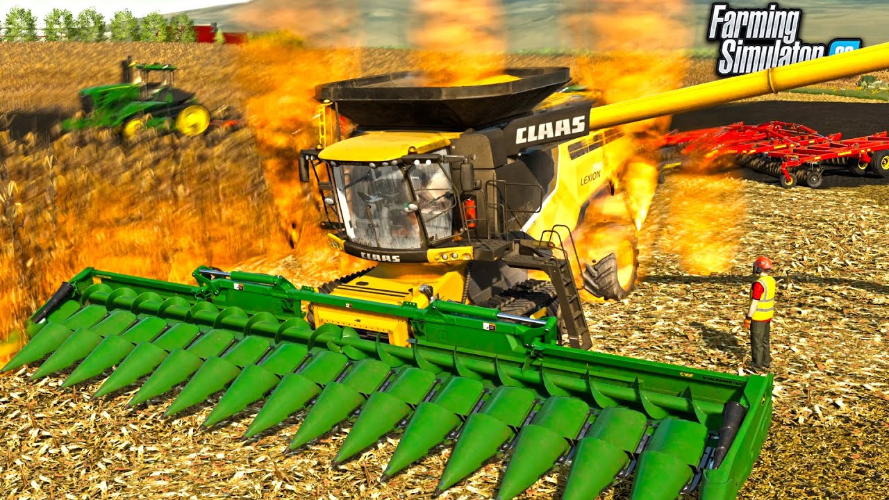 MY COMBINE STARTED ON FIRE & BURNT DOWN! (ROLEPLAY) | FARMING SIMULATOR ...