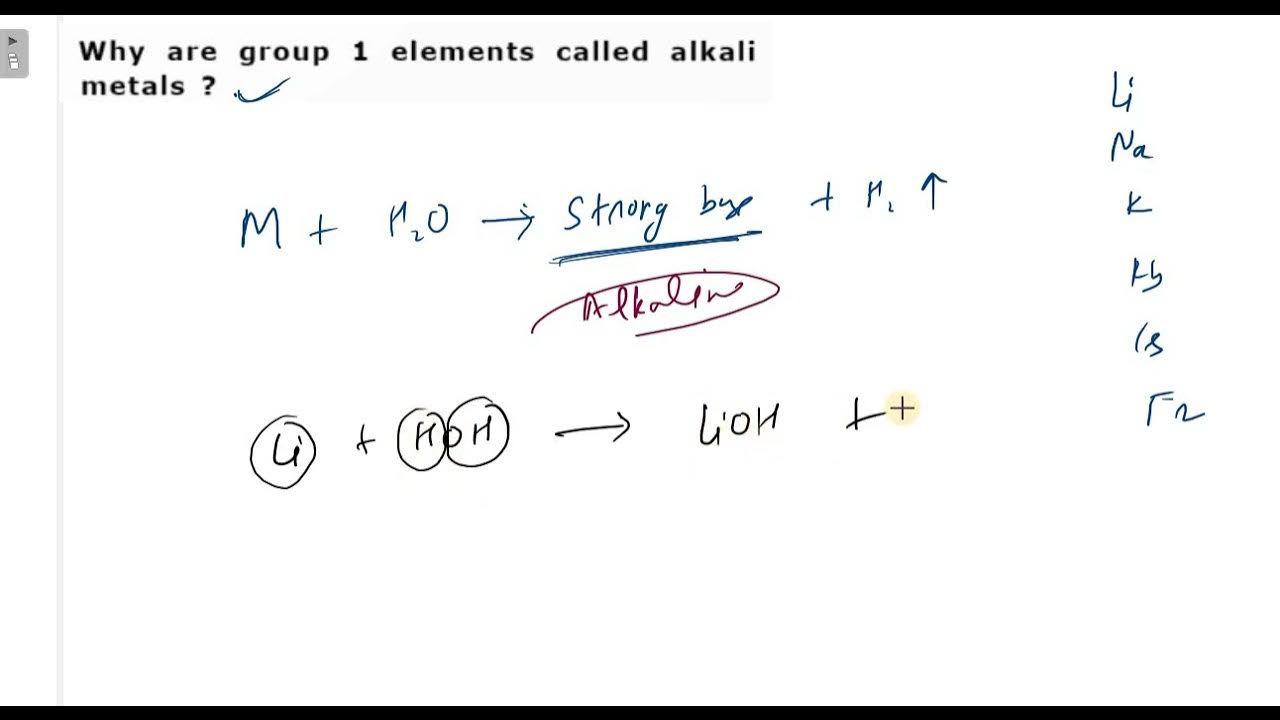 Why are group 1 elements called alkali metals ? - YouTube