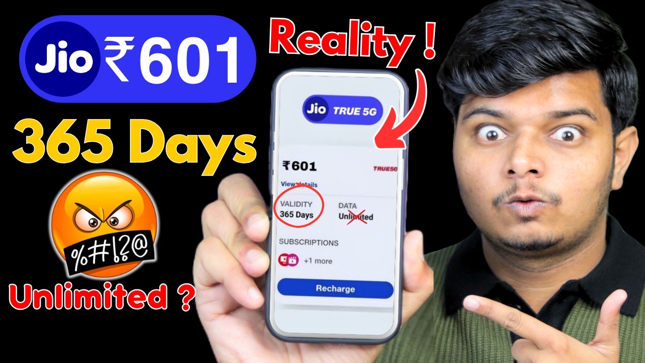 Jio ₹601 Recharge Plan Explained | 5G Unlimited Data for 1 Year (2025) - YouTube