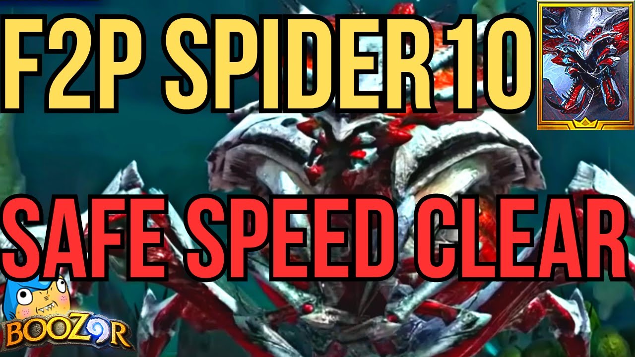 F2P SPIDER HARD 10! SEVERAL OPTIONS HIGH WIN RATE 10 SEC CLEARS | Raid ...