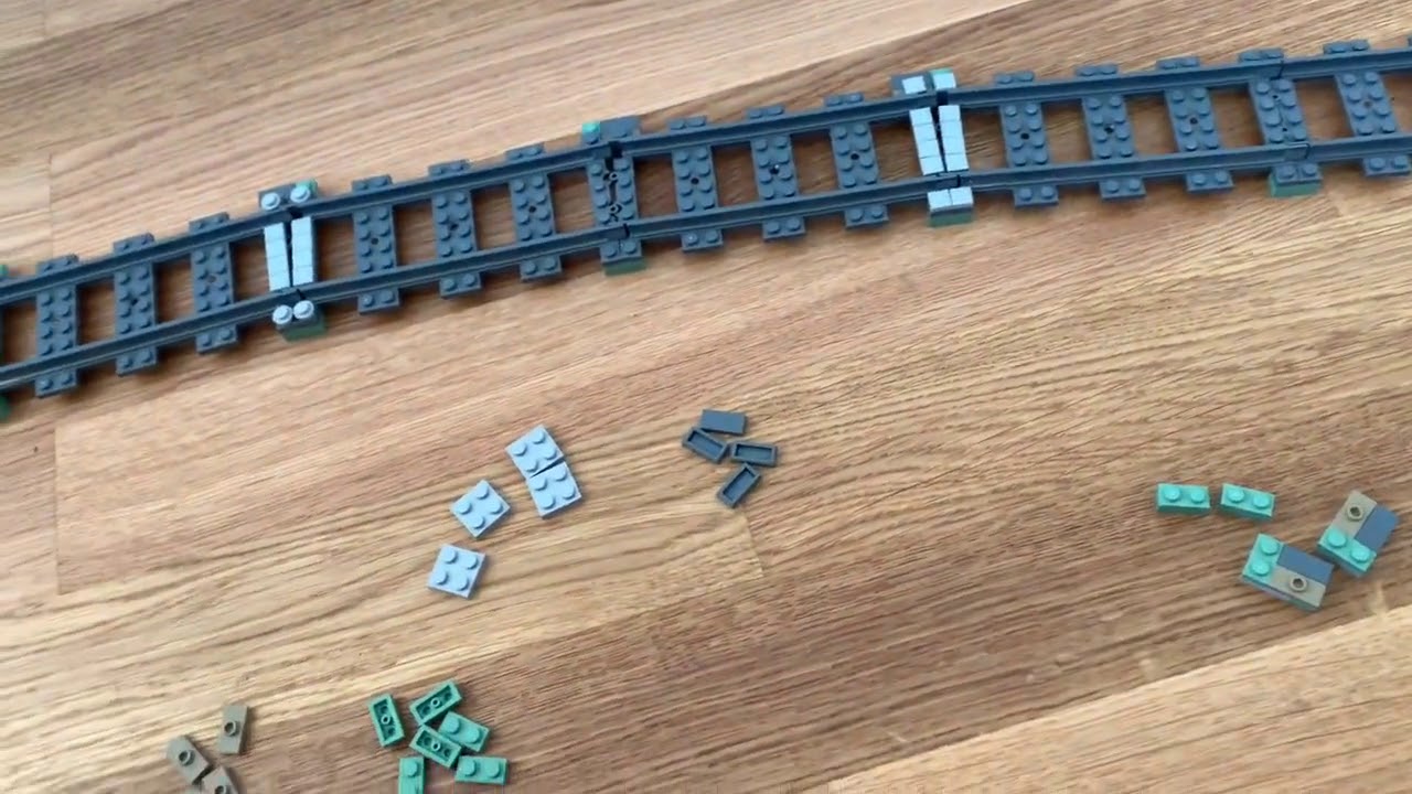 Lego Curved Straight Track (How To Make) - YouTube