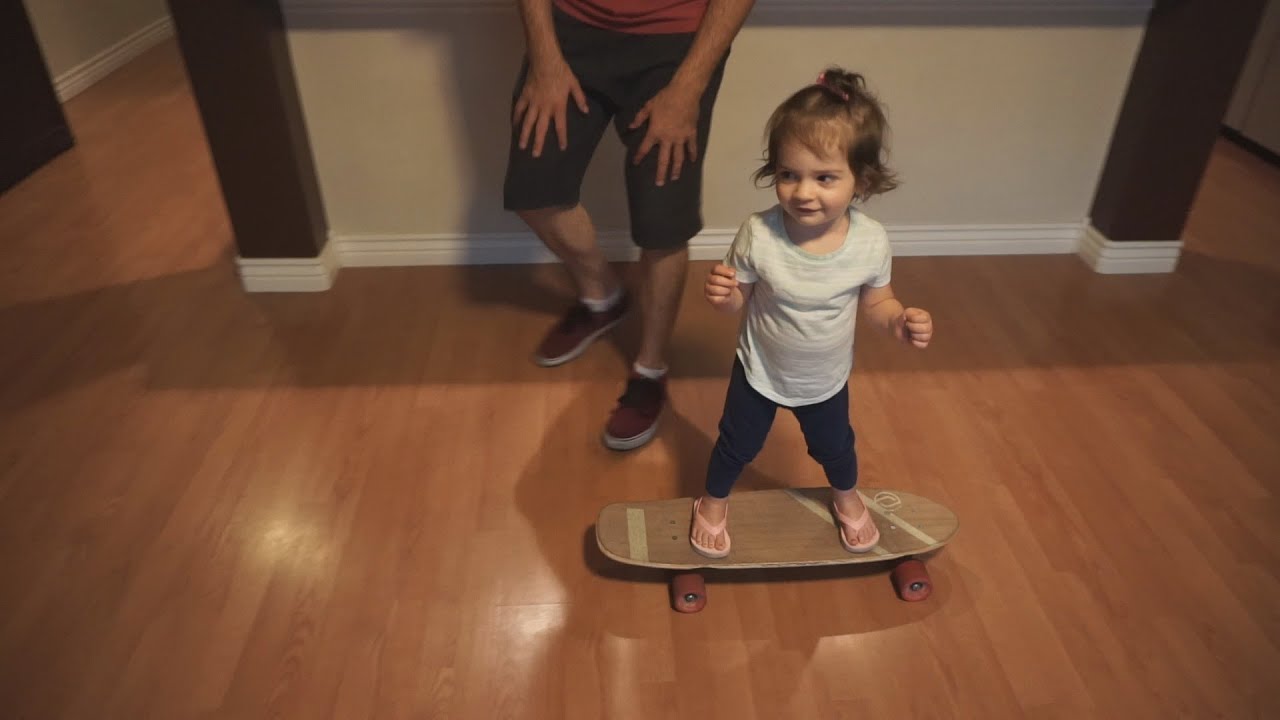 Baby Skateboarding Progression - Balance - YouTube