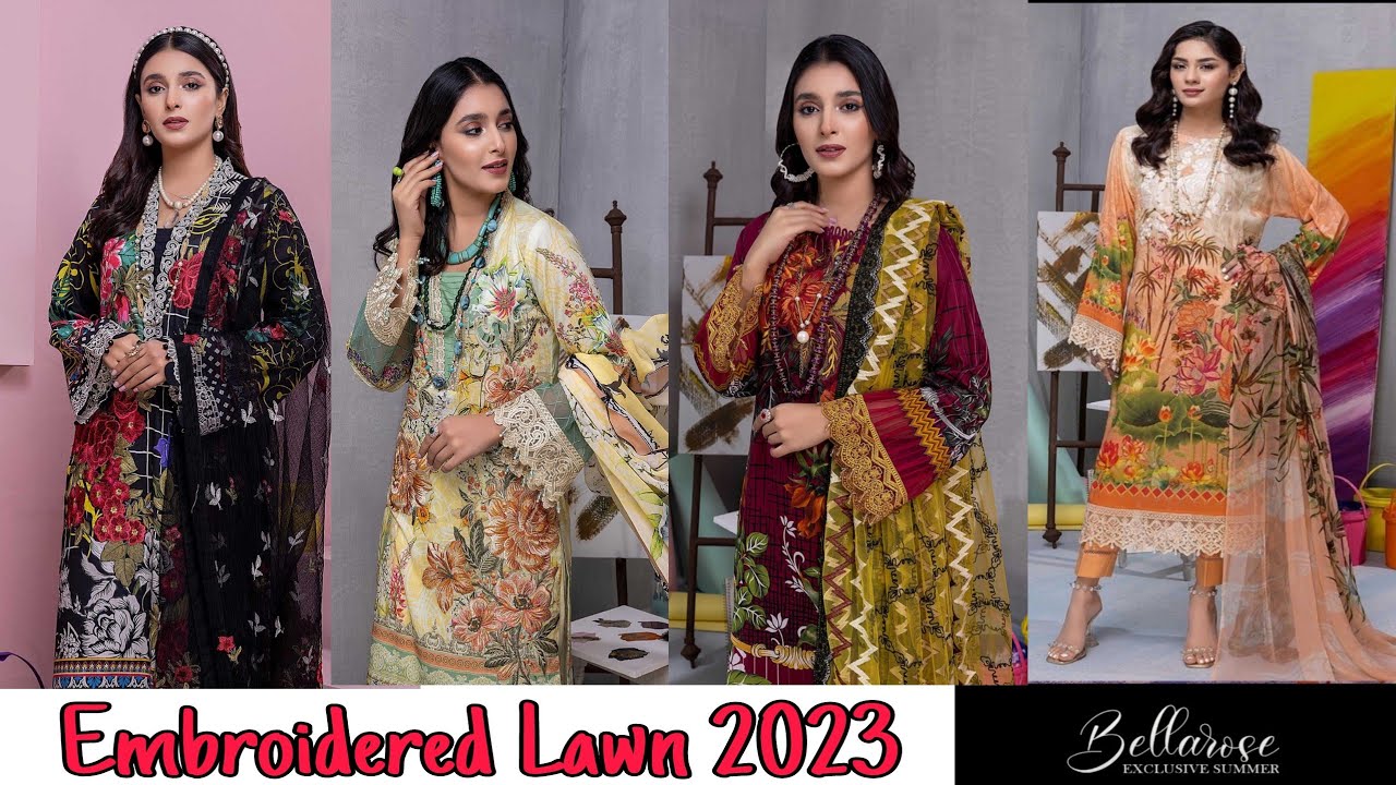New Lawn Collection 2023/ Bellarose Embroidered Collection by- 'Adan's ...