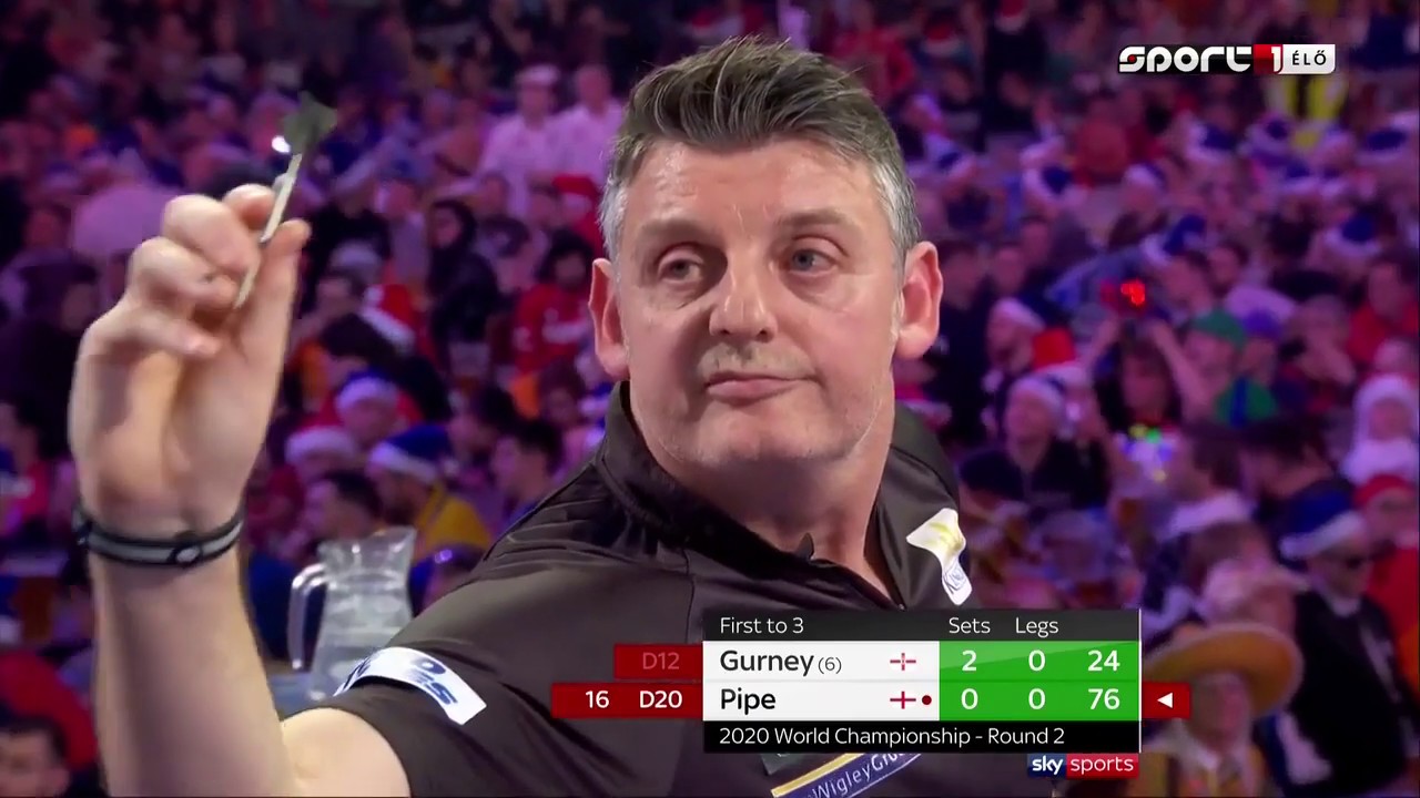 61) Daryl Gurney vs Justin Pipe 2020 PDC World Darts Championship 2019. ...
