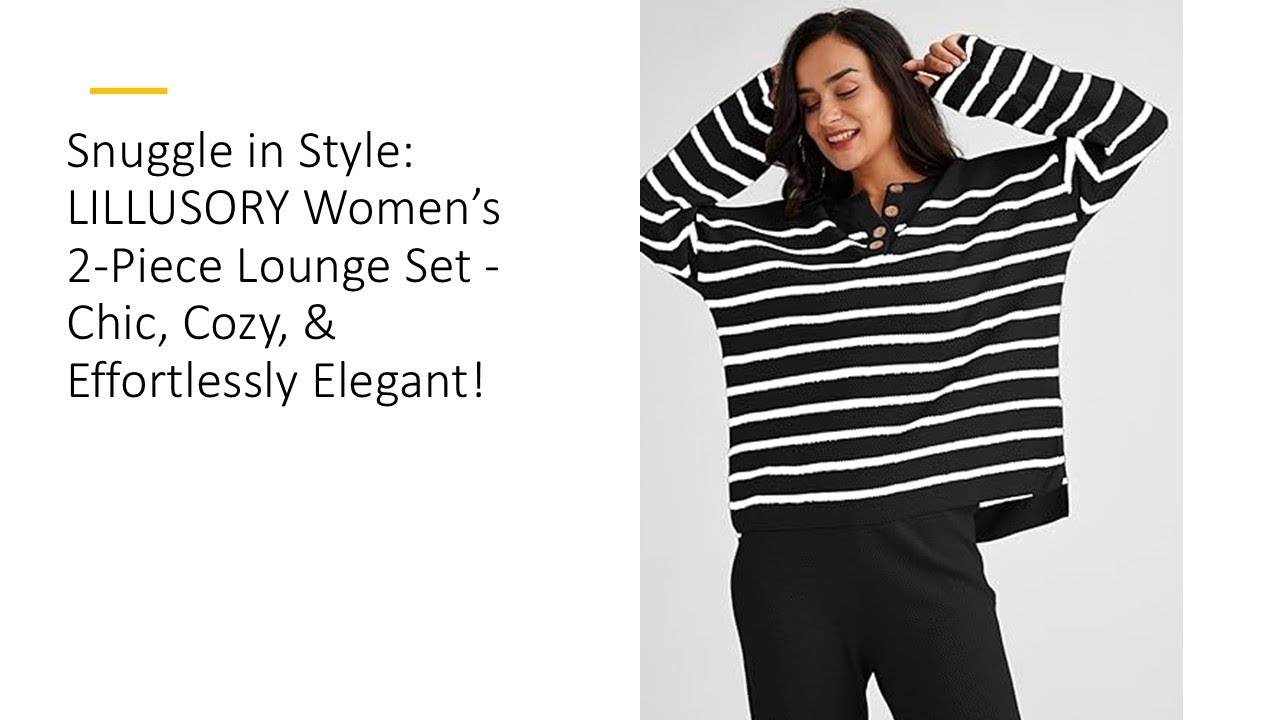 Snuggle in Style: LILLUSORY Women’s 2-Piece Lounge Set - Chic, Cozy ...