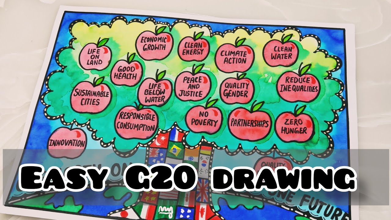 G20 Drawing | G20 Poster | G20 India Logo Drawing | Poster On G20 | One ...