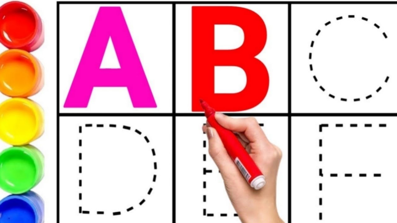 ABCD. writing alphabet for kids. learning AtoH with images. A for apple ...
