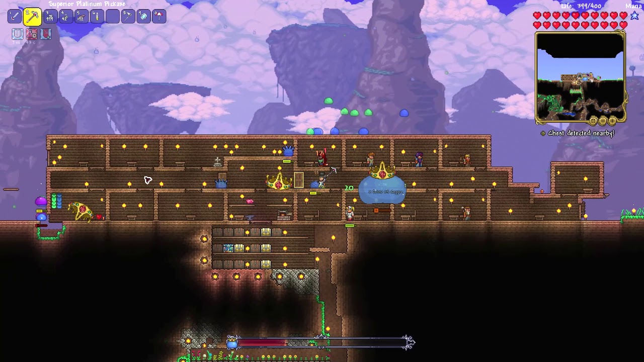 Great weapon against King Slime - Terraria 1.4 - YouTube